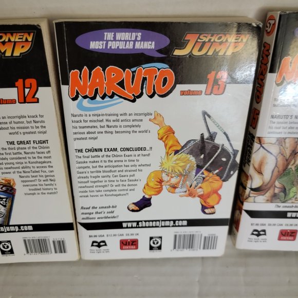 Naruto | Other | 4 Lot Naruto Shonen Jump Manga Books Volume 1 12 13 15 Masashi Kishimoto | Poshmark